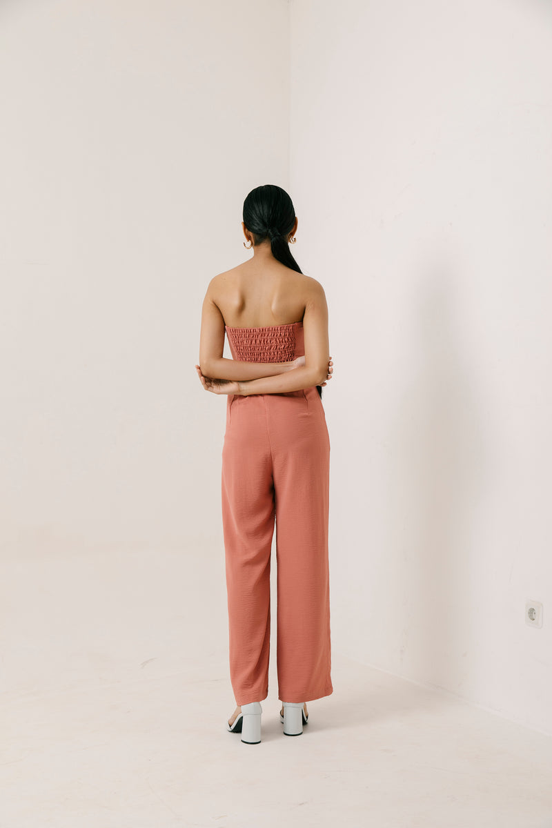 Iver Jumpsuit- Brick Peach – LEXI + LOU